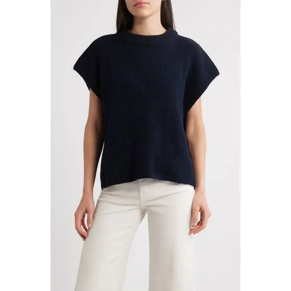 Frank & Eileen Montecito Cotton Sweater Vest - Marine