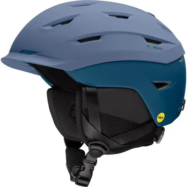 SMITH Level Snow Helmet With Mips Round Contour Fit - Granite Blue/mediterranean