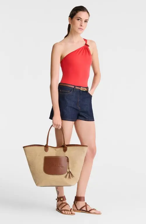 Longchamp Le Pliage Panier Large Tote - Brown