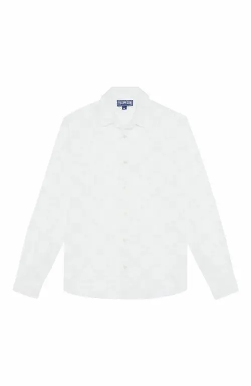 Vilebrequin Solid Linen And Cotton Shirt - Blanc