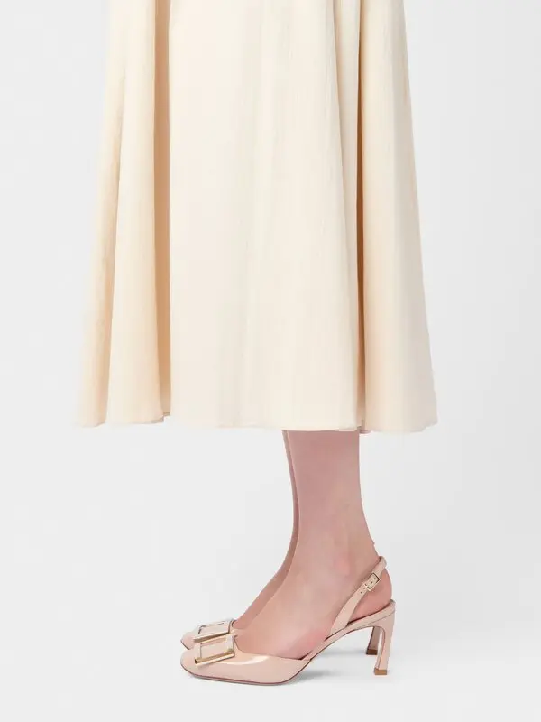 ROGER VIVIER Trompette Slingback Pumps In Patent Leather - Pink