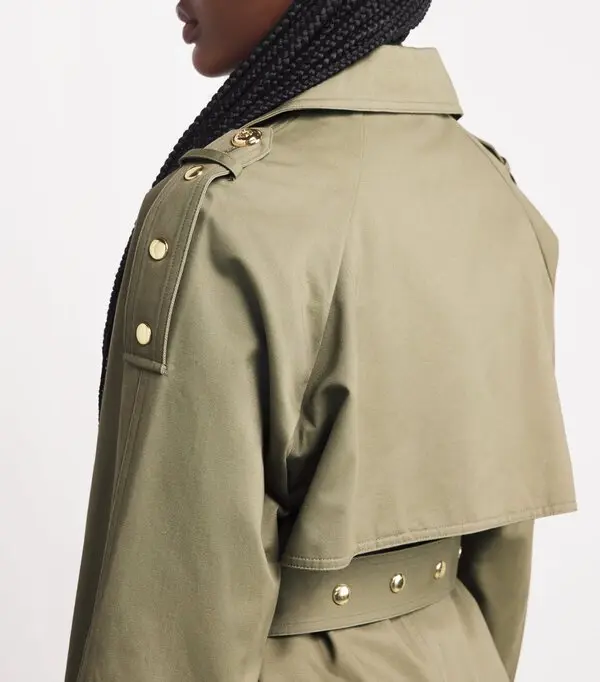 Maje Cotton Belted Trench Coat - Brown