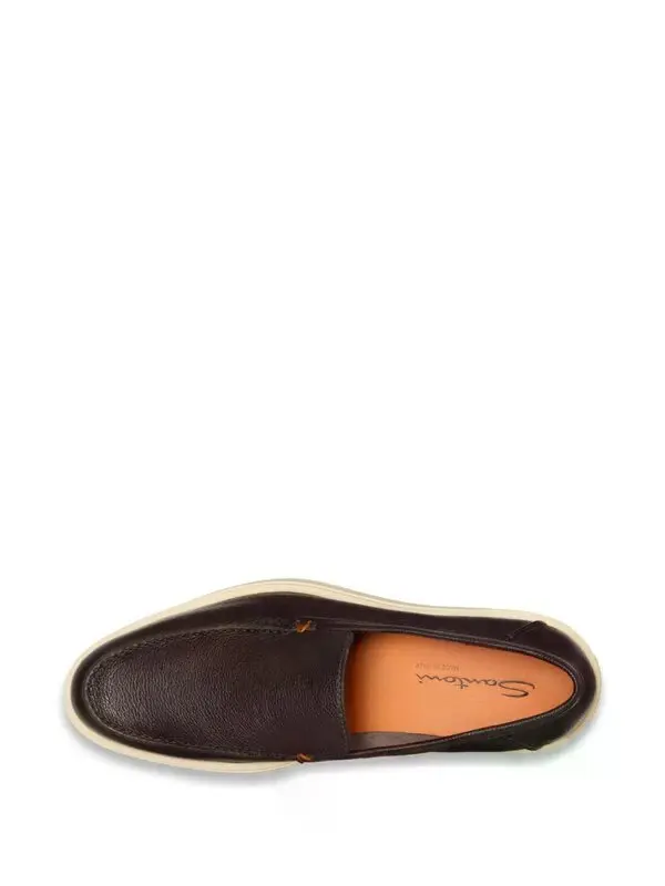 Santoni Leather Loafers - Brown