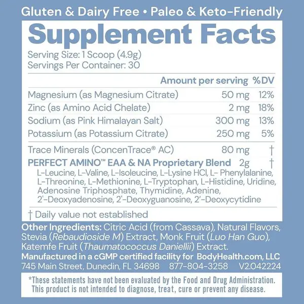 BODYHEALTH Perfectamino Electrolytes Passion Fruit