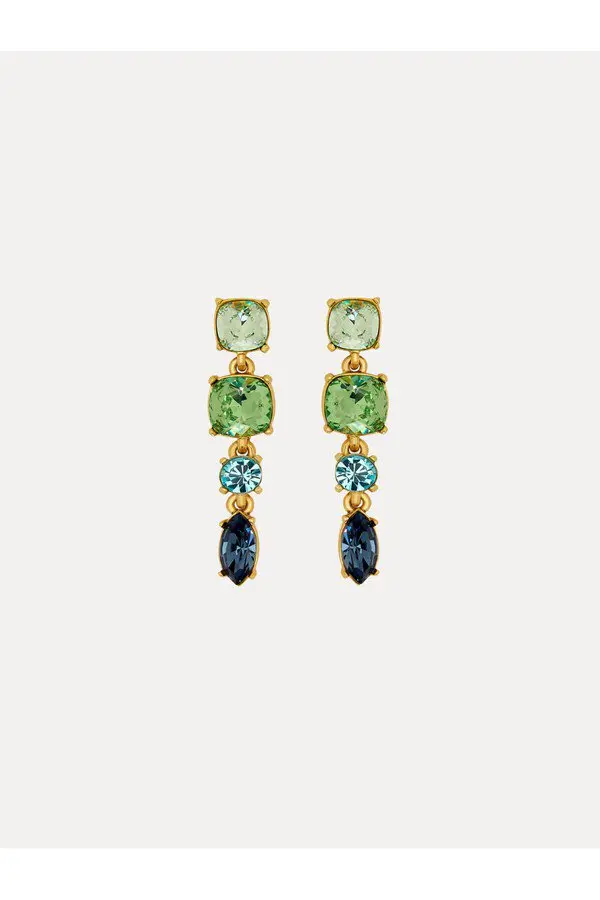 Oscar De La Renta Four-tier Drop Earrings - Natural