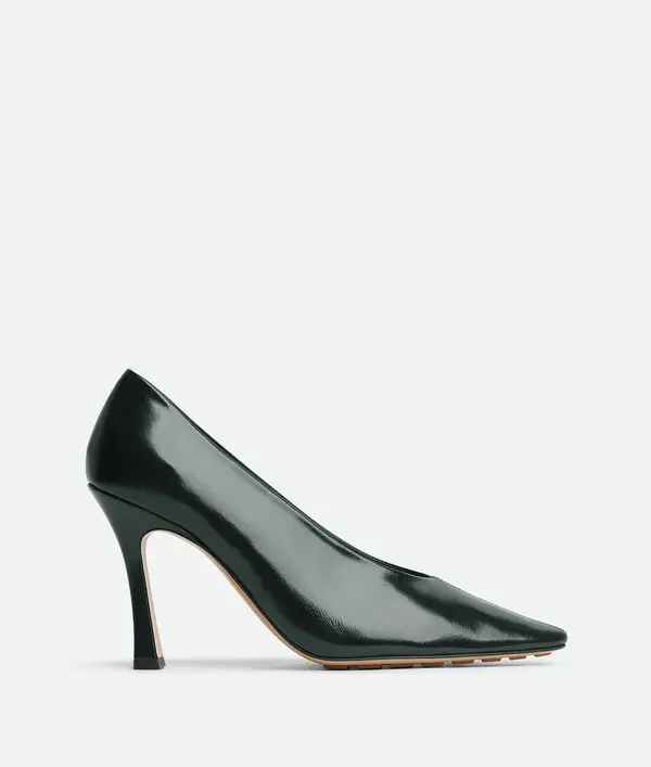 BOTTEGA  VENETA Sofia Leather Pump - Dark Green