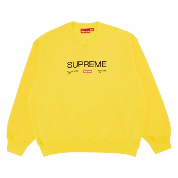 Supreme Established Crewneck - Yellow