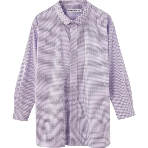 REGENT ROW Big And Tall Long Sleeve Stanton Shirt, Tailored Fit - Pink-blue-check