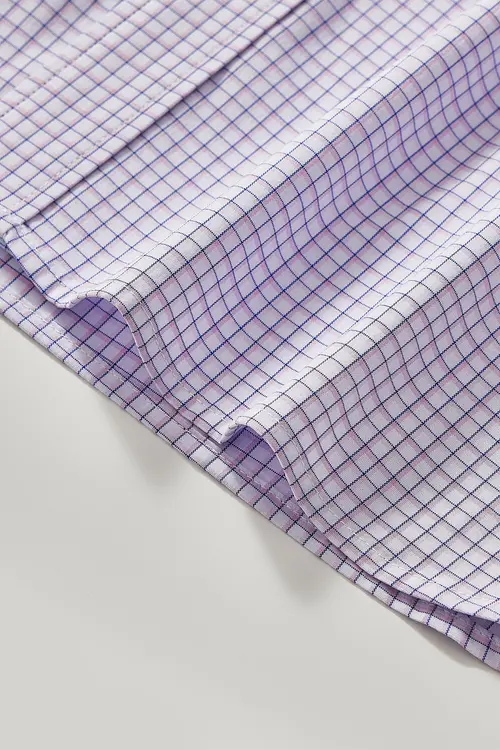 REGENT ROW Big And Tall Long Sleeve Stanton Shirt, Tailored Fit - Pink-blue-check