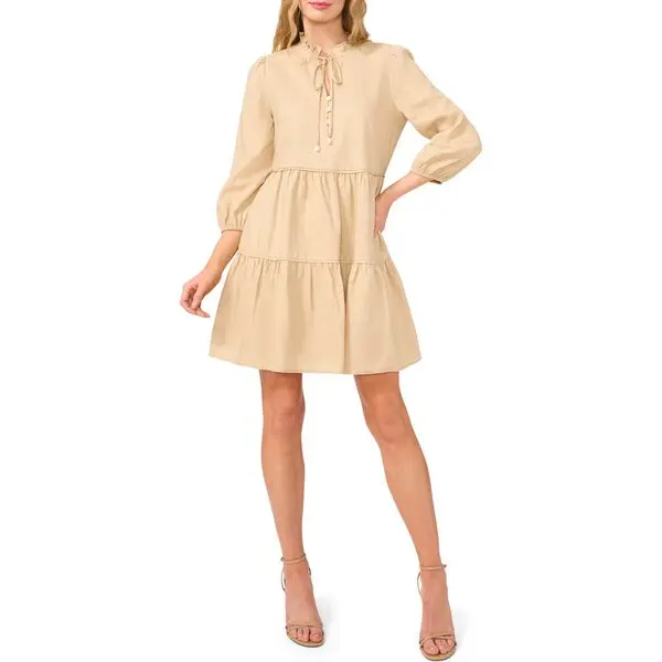 CECE DUPRAZ Long Sleeve Tiered Dress