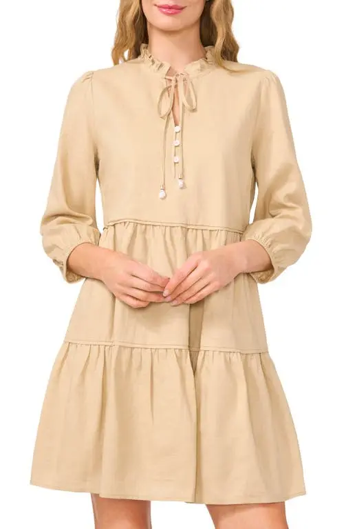 CECE DUPRAZ Long Sleeve Tiered Dress
