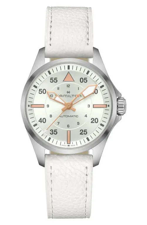 Hamilton Khaki Aviation Pilot Automatic Strap Watch - Silver