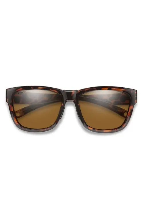 SMITH Joya 56mm Chromapop™ Polarized Square Sunglasses - Tortoise/chromapop Brown