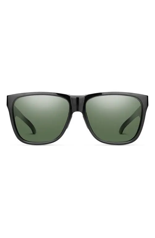 SMITH Lowdown Xl 2 60mm Chromapop™ Polarized Square Sunglasses - Black / Chromapop Gray Green