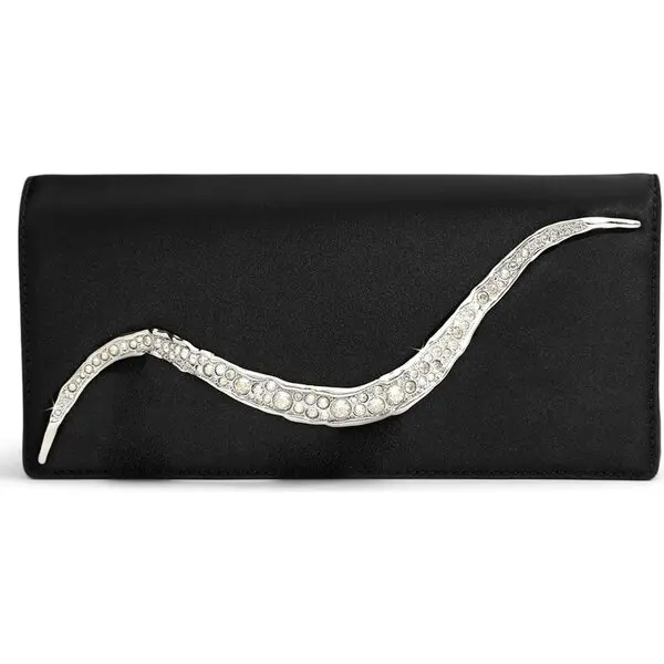 Alexis Bittar Crystal Curve Clutch - Black