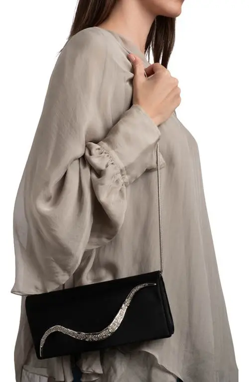 Alexis Bittar Crystal Curve Clutch - Black