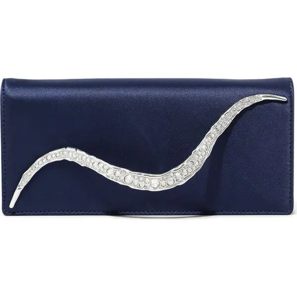 Alexis Bittar Crystal Curve Clutch - Royal Navy