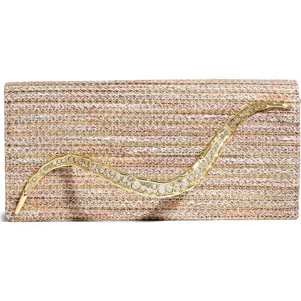 Alexis Bittar Crystal Curve Clutch - Sunset Blush