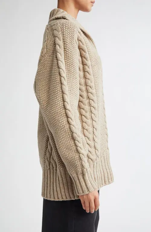 TEURN STUDIOS Cable Knit Merino Wool Sweater