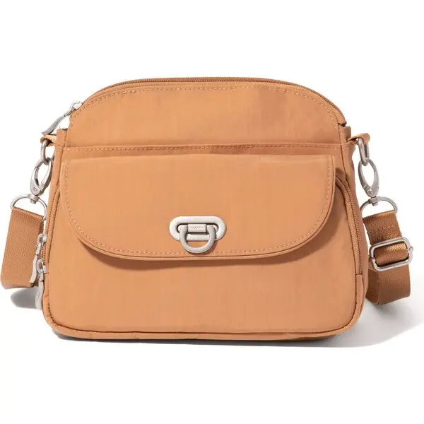 BAGGALLINI Coastal Flip Lock Crossbody Bag - Acorn