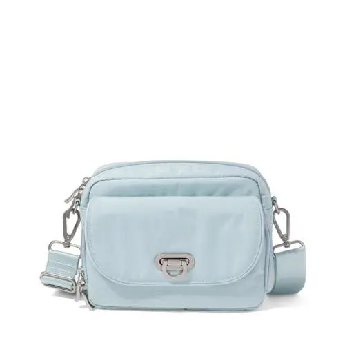 BAGGALLINI Coastal Flip Lock Camera Crossbody Bag - Pool