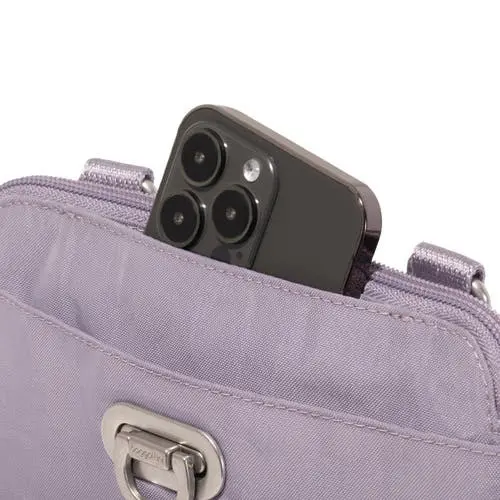 BAGGALLINI Mini Crossbody Bag With Flip Lock Closure - Lilac