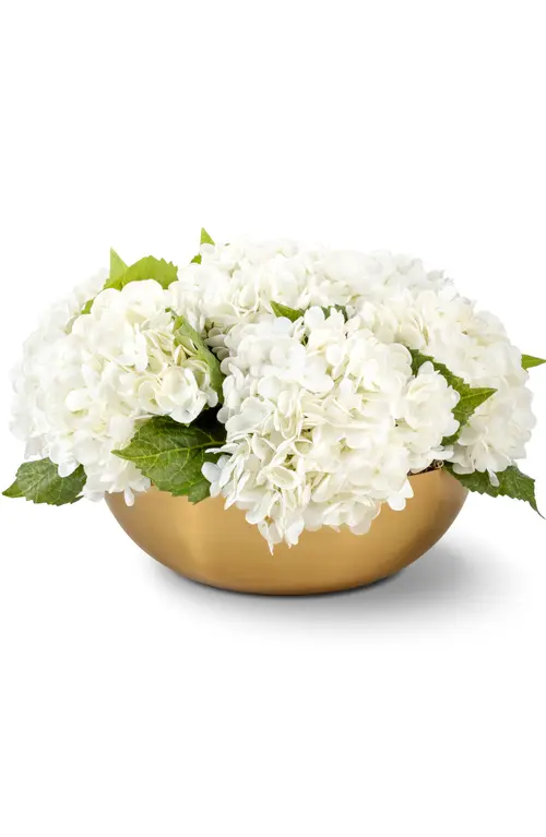 COCOBELLA Ian Realtouch Hydrangea Arrangement - Snow