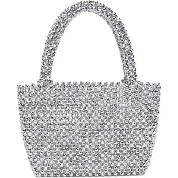 MODA LUXE Donna Rhinestone Evening Bag - Silver