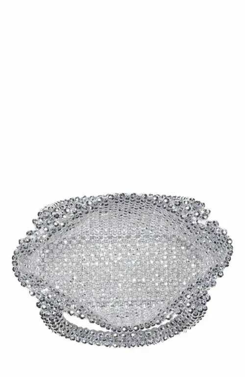 MODA LUXE Donna Rhinestone Evening Bag - Silver