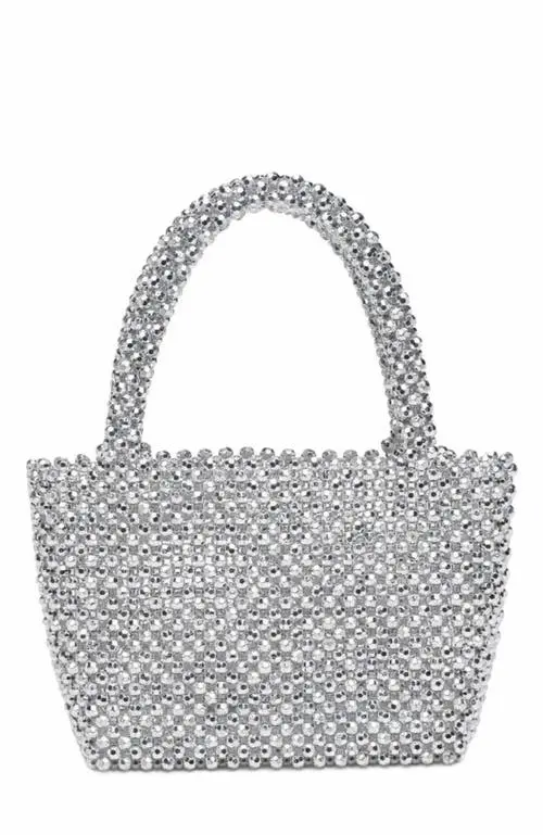 MODA LUXE Donna Rhinestone Evening Bag - Silver