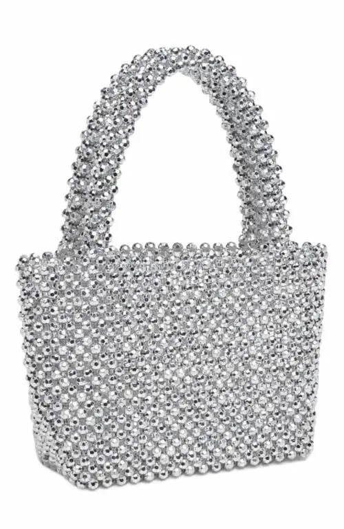 MODA LUXE Donna Rhinestone Evening Bag - Silver