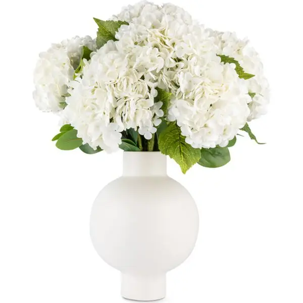 COCOBELLA Marla Realtouch Hydrangea Arrangement - Snow