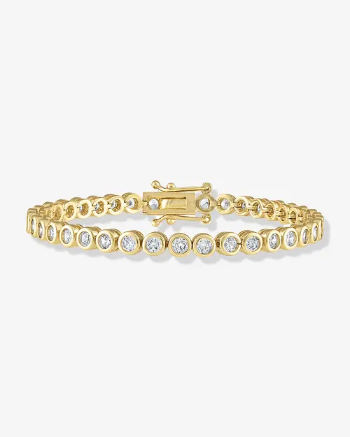 Ben Oni Round Bezel Tennis Bracelet - Gold