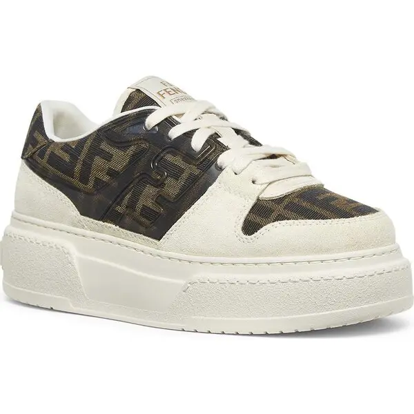 Fendi Match Platform Sneakers - Crema/ Tobacco