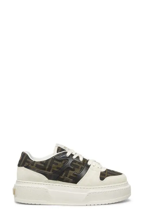 Fendi Match Platform Sneakers - Crema/ Tobacco
