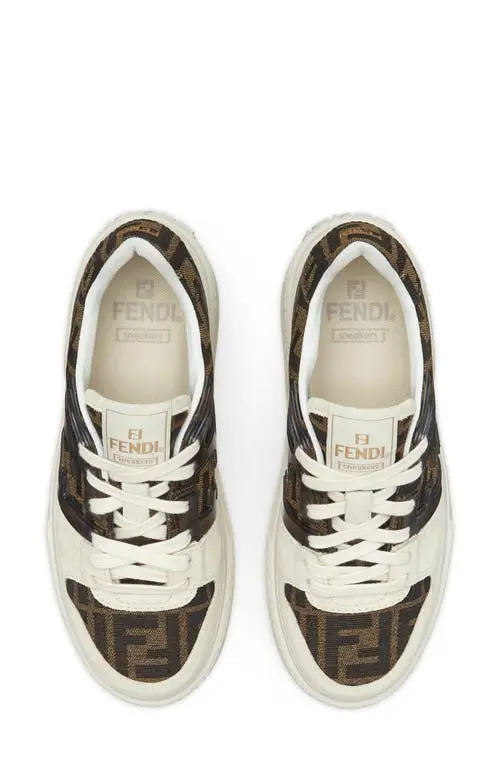 Fendi Match Platform Sneakers - Crema/ Tobacco