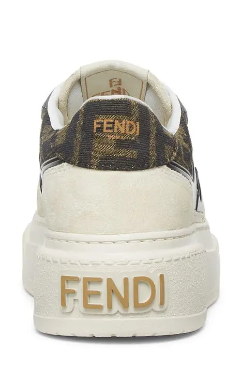 Fendi Match Platform Sneakers - Crema/ Tobacco