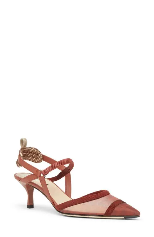 Fendi Colibrì Lite Slingback Pumps - Brown