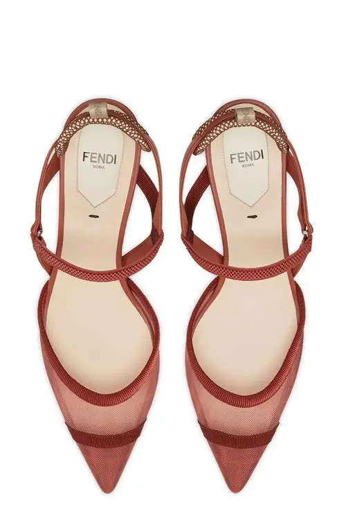 Fendi Colibrì Lite Slingback Pumps - Brown