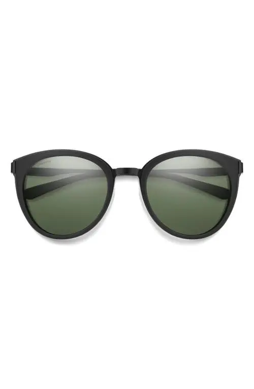 SMITH Somerset Round Frame Sunglasses - Black / Chromapop Gray Green