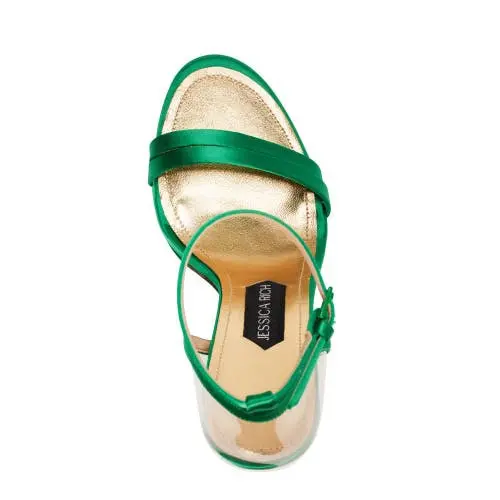 JESSICA RICH Platform High Heel Sandal - Green