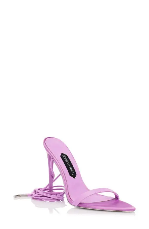 JESSICA RICH Rich Strappy Satin Sandal - Lilac