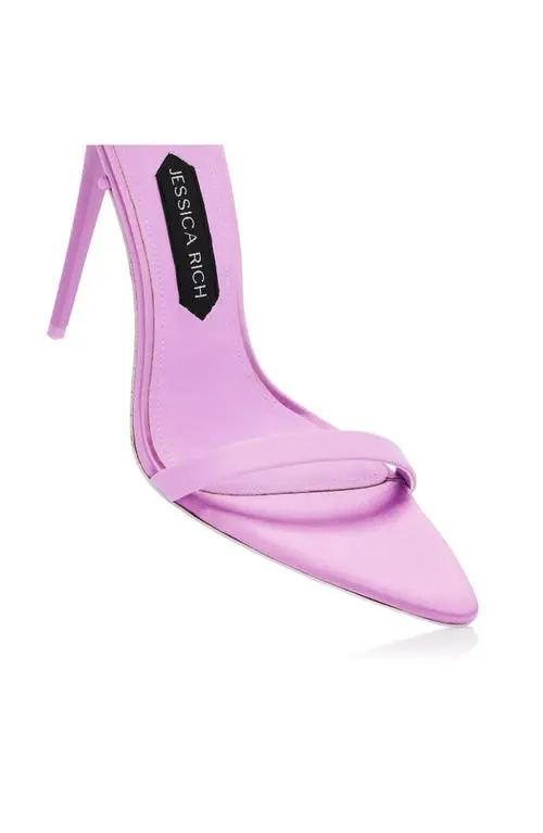 JESSICA RICH Rich Strappy Satin Sandal - Lilac