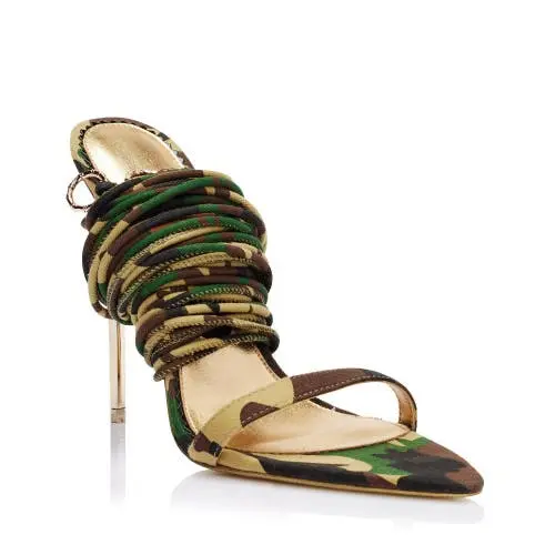 JESSICA RICH Thigh-high Lace-up Stiletto Sandals