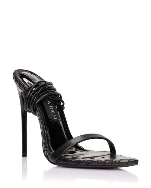 JESSICA RICH Satin Lace-up Sandals