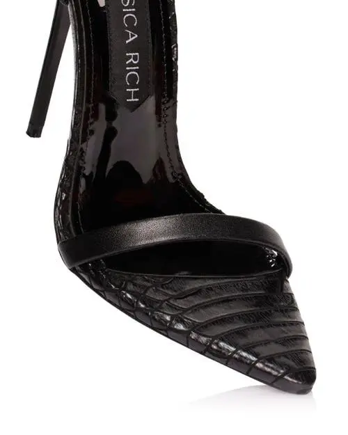 JESSICA RICH High Heel Strappy Sandals - Black