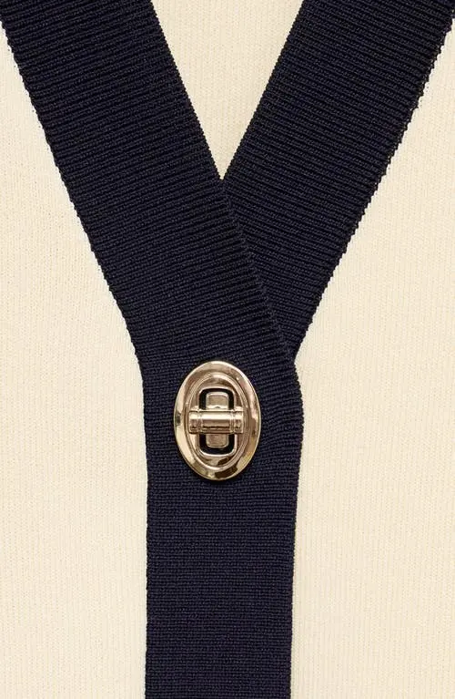 Mango Contrast Trim Sweater Vest