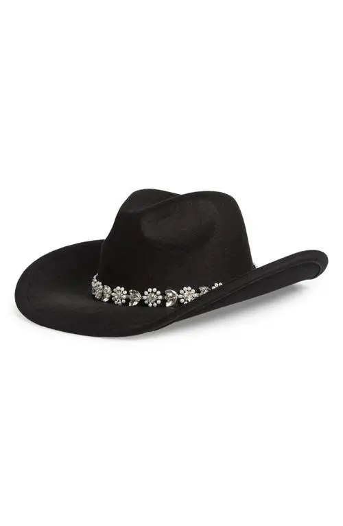 Treasure & Bond Embellished Cowboy Hat - Black