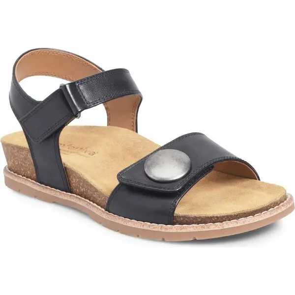 COMFORTIVA Gwen Wedge Sandals - Black
