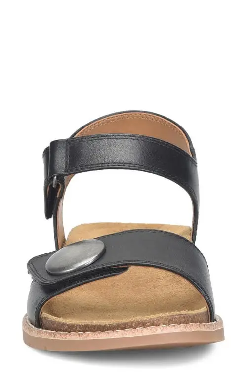 COMFORTIVA Gwen Wedge Sandals - Black